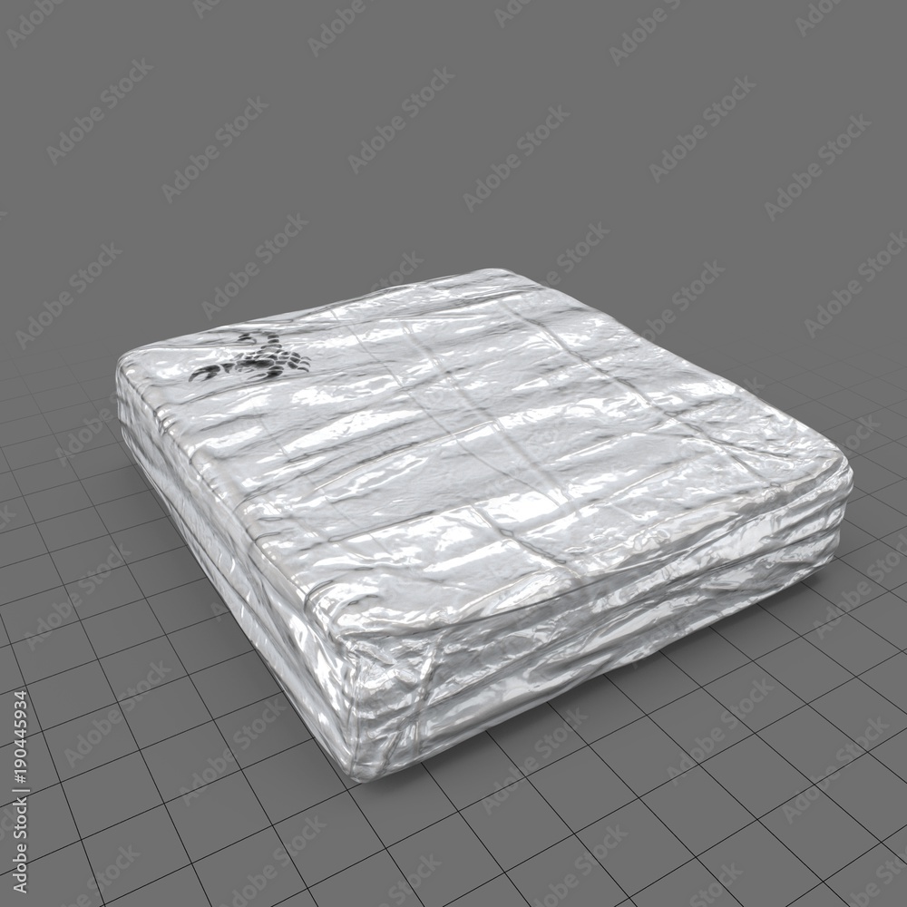 Drug brick with scorpion symbol Stock 3D asset | Adobe Stock