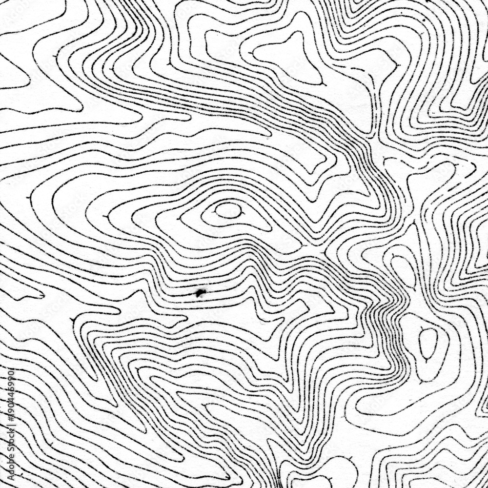 Vintage contour mapping. Natural printing illustrations of maps. Stock ...