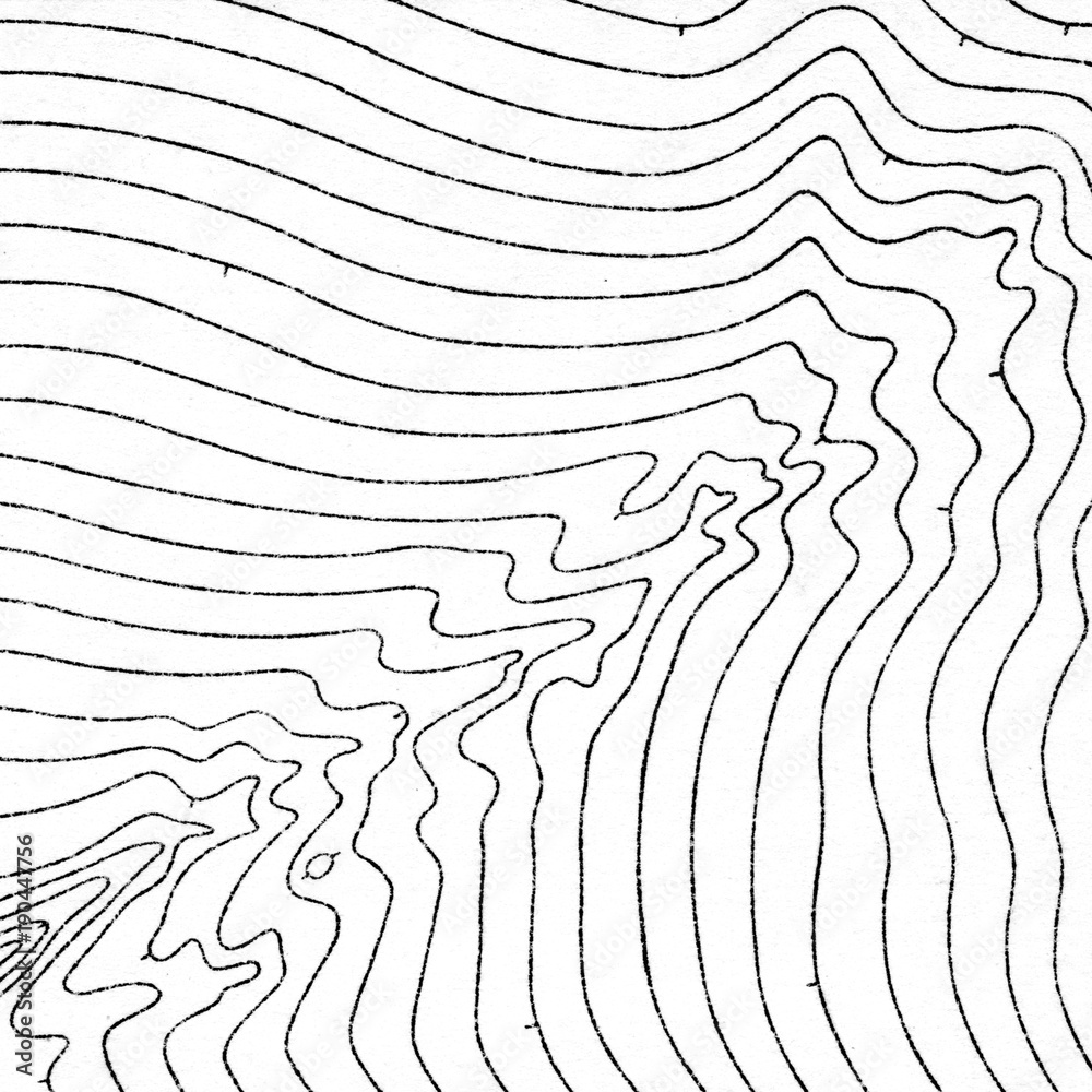 Vintage contour mapping. Natural printing illustrations of maps. Stock ...