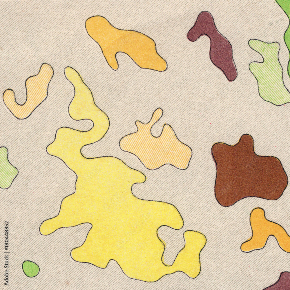 Vintage contour mapping. Natural printing illustrations of maps. Stock ...