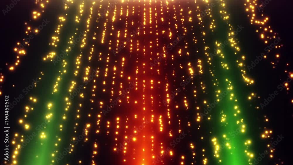 Raining Orbs of Light | Twinkling Glowing Particles falling from the ...