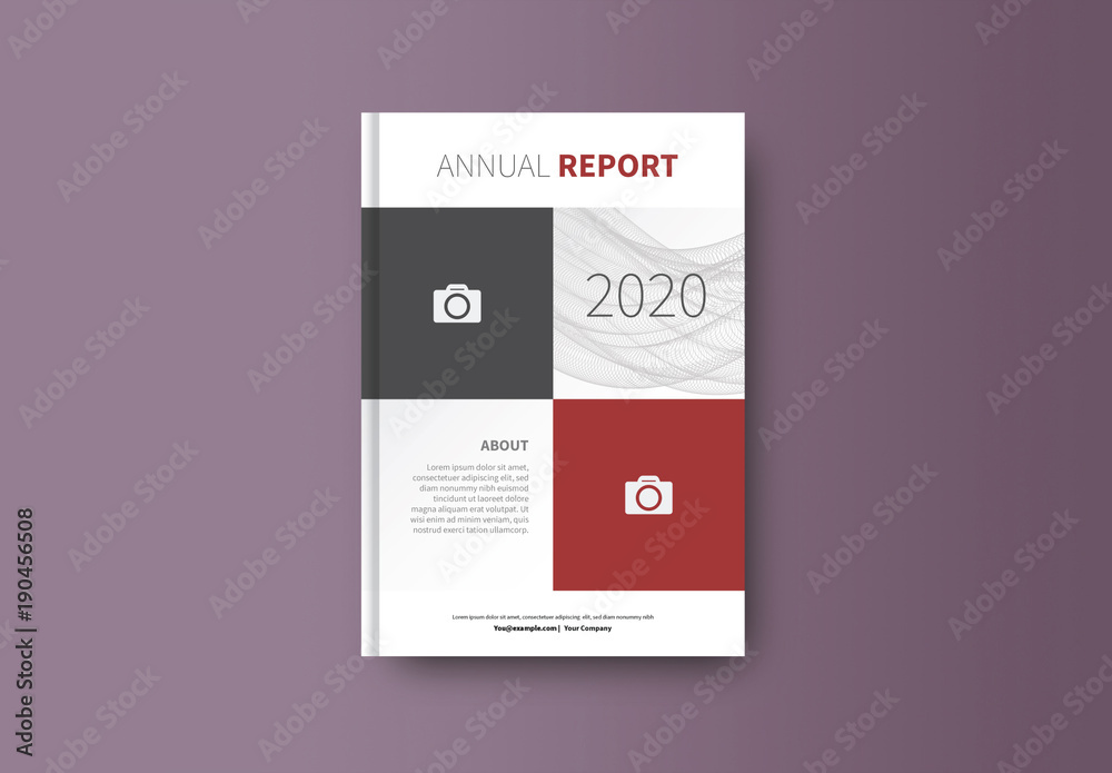 Geometric Book/Report Cover Layout 26 Stock Template | Adobe Stock