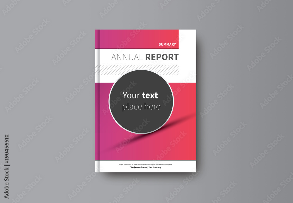 Geometric Book/Report Cover Layout 25 Stock Template | Adobe Stock