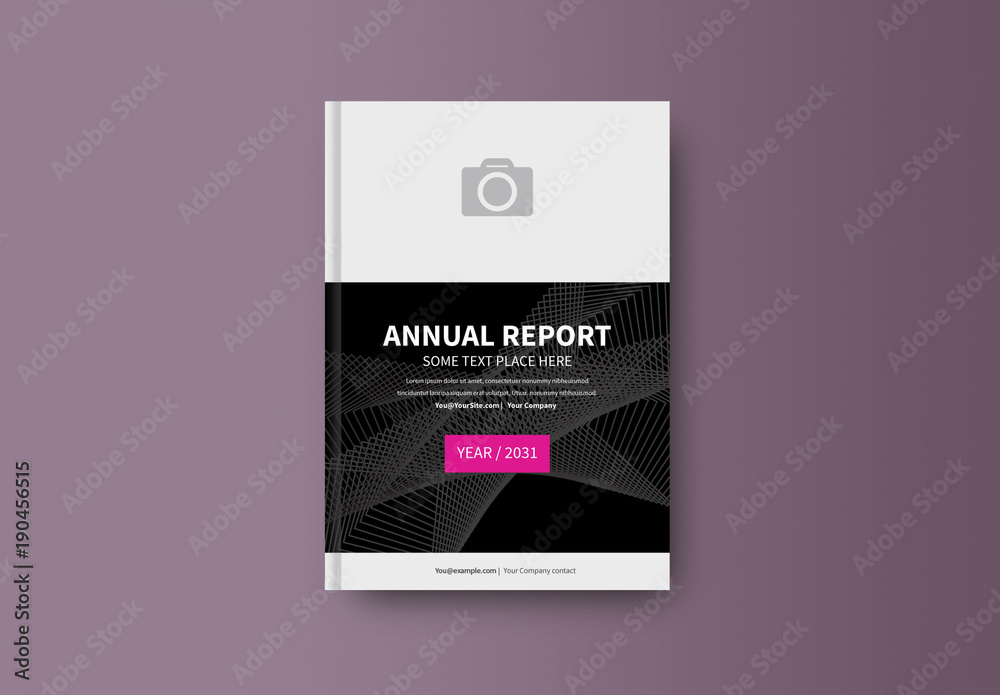Abstract Book/Report Cover Layout 23 Stock Template | Adobe Stock
