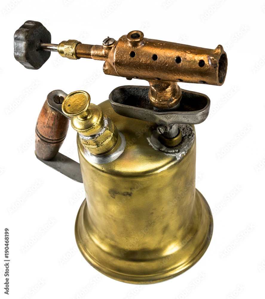 Old fashioned brass blow torch Stock Photo | Adobe Stock