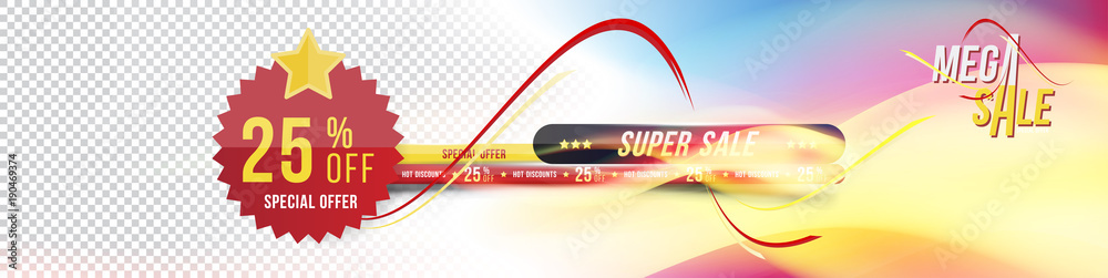 Vecteur Stock Super sale banner for the website. Banner with a gradient ...