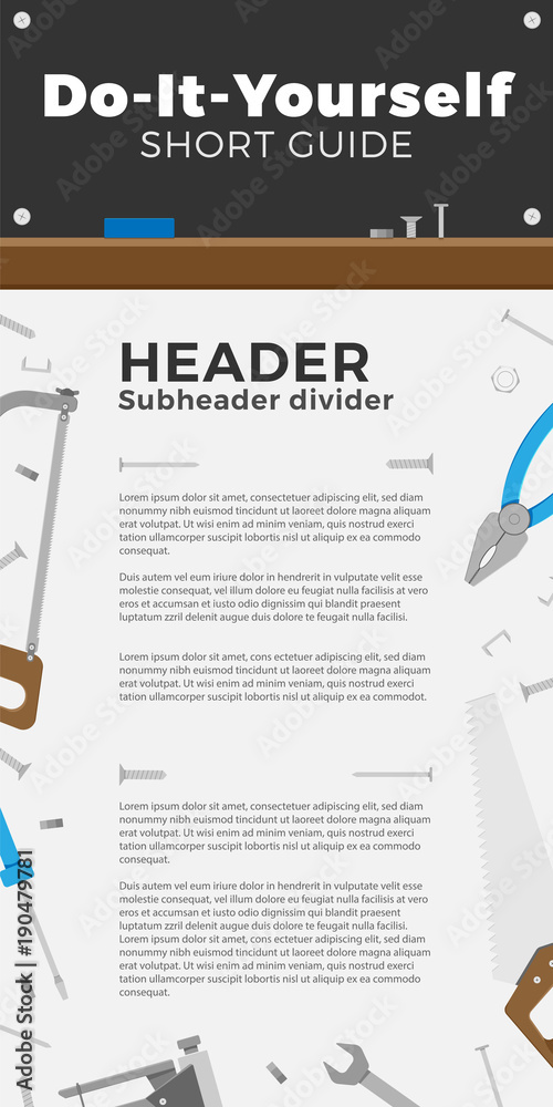 DIY guide brochure Stock Vector | Adobe Stock