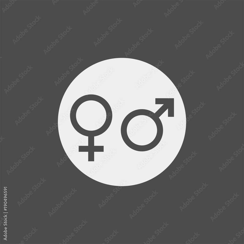 Gender flat vector icon Stock Vector | Adobe Stock