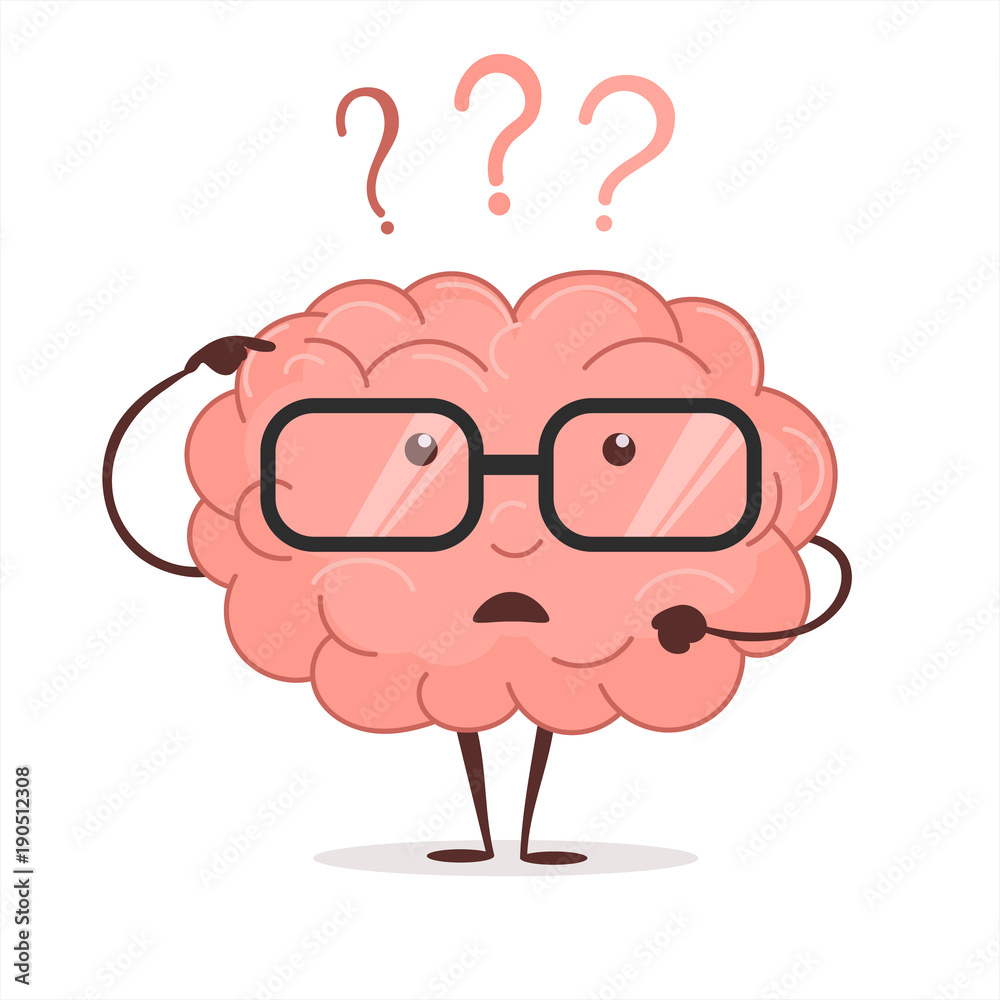 Cartoon Brain Thinking