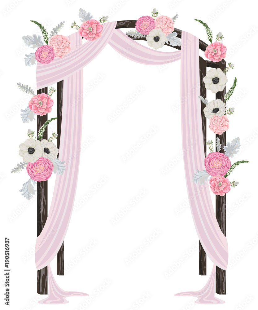 Vintage Flower Wedding Clipart