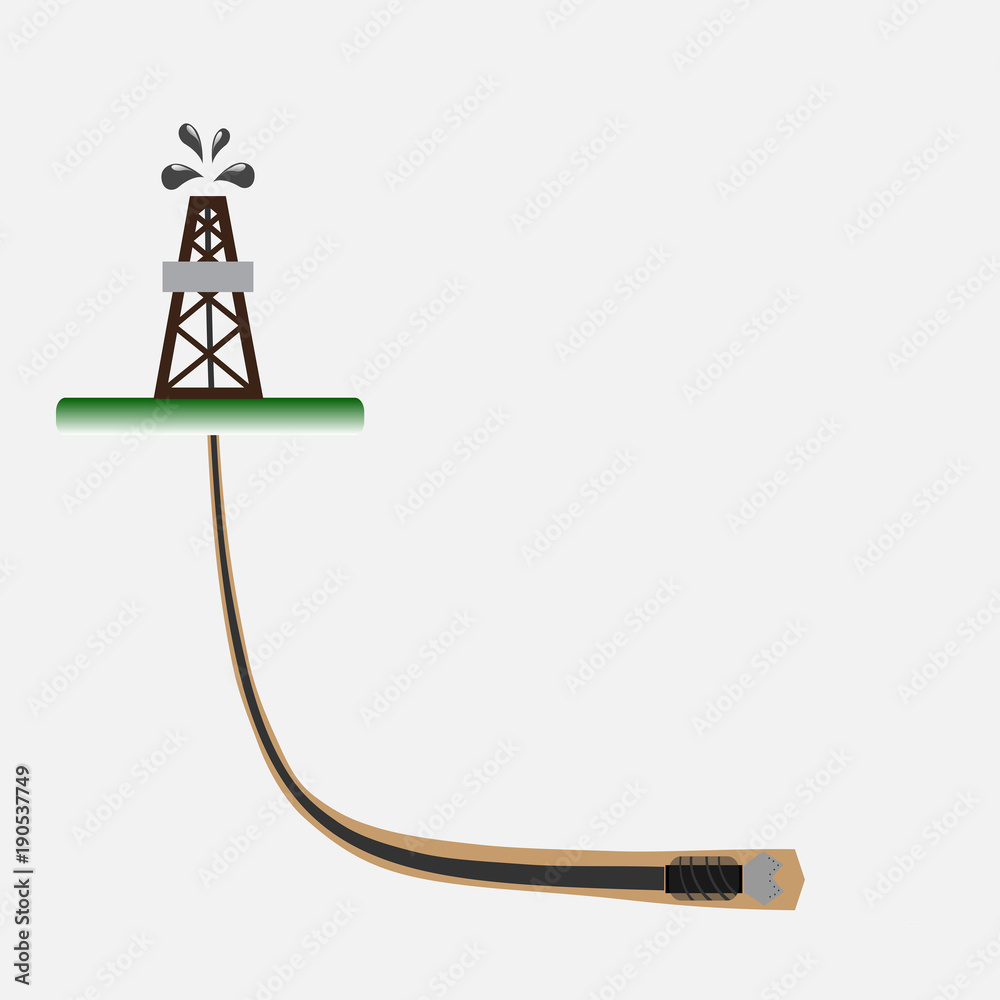 Directional Drilling oil well vector illustration vector de Stock ...