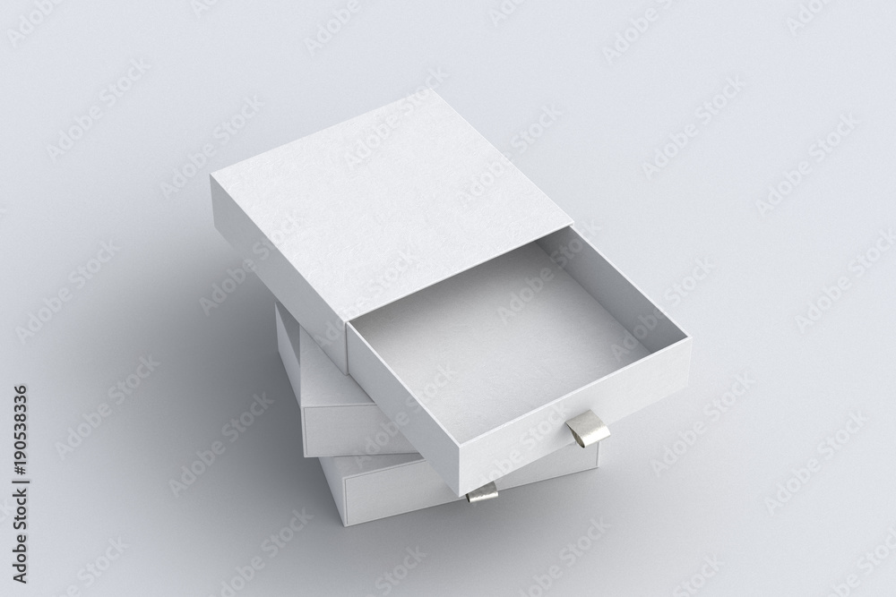 Empty sliding drawer boxes Stock Illustration | Adobe Stock