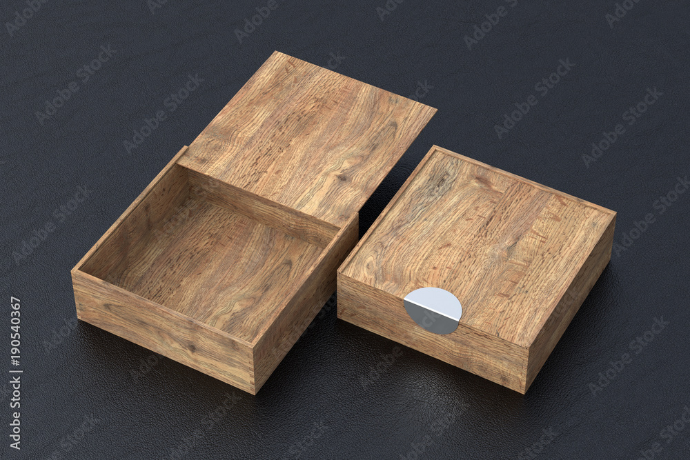 Two wooden boxes with sliding lid Stock Illustration | Adobe Stock