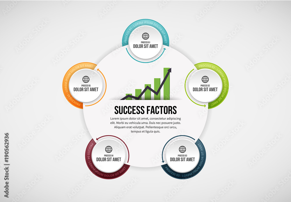 5 Grouped Circles Infographic 1 Stock Template | Adobe Stock