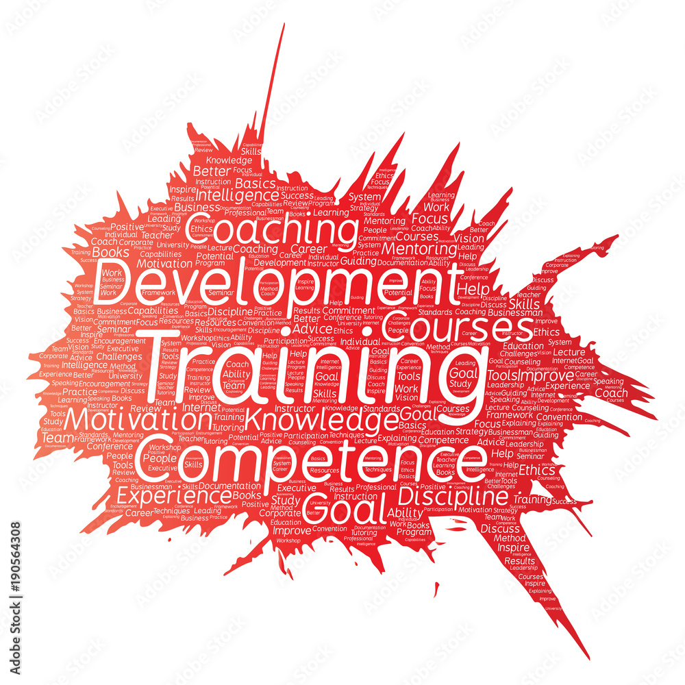 Vector conceptual training, coaching or learning, study paint brush ...