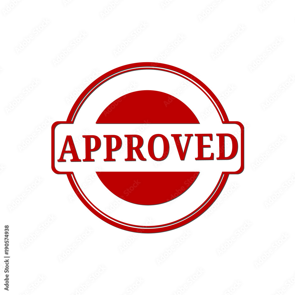 approved. stamp. red round grunge approved sign Stock Vector | Adobe Stock