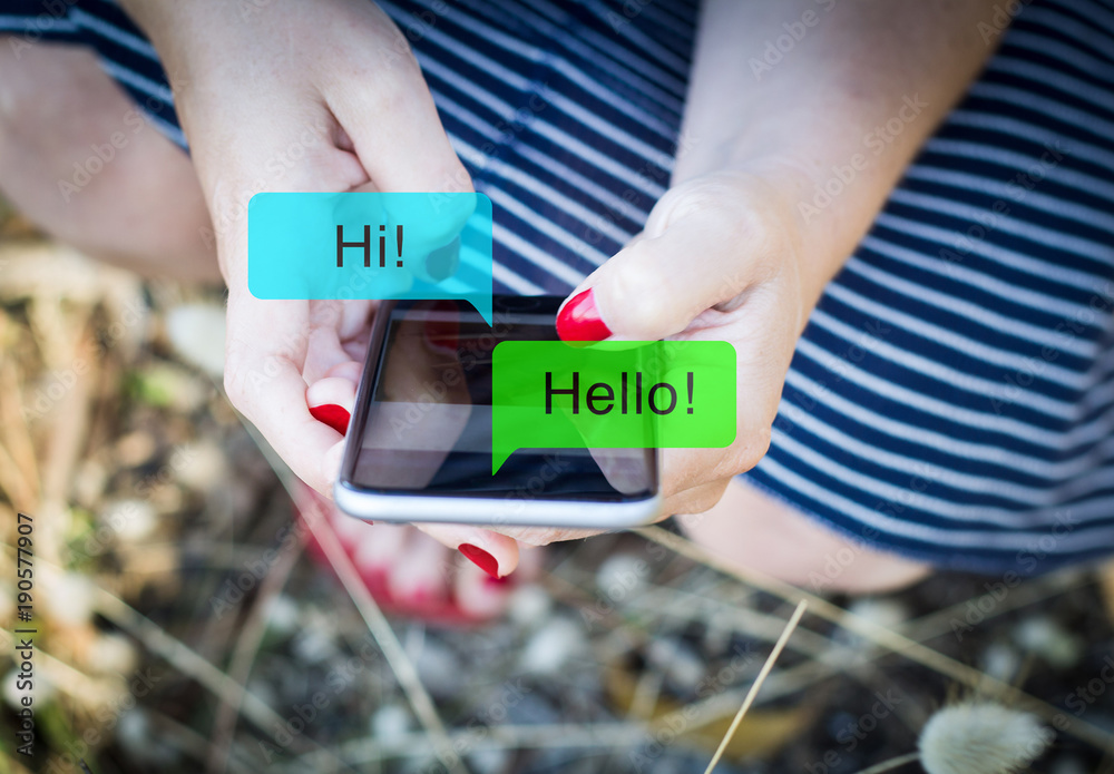 Text Chat Mockup 1 Stock Template | Adobe Stock