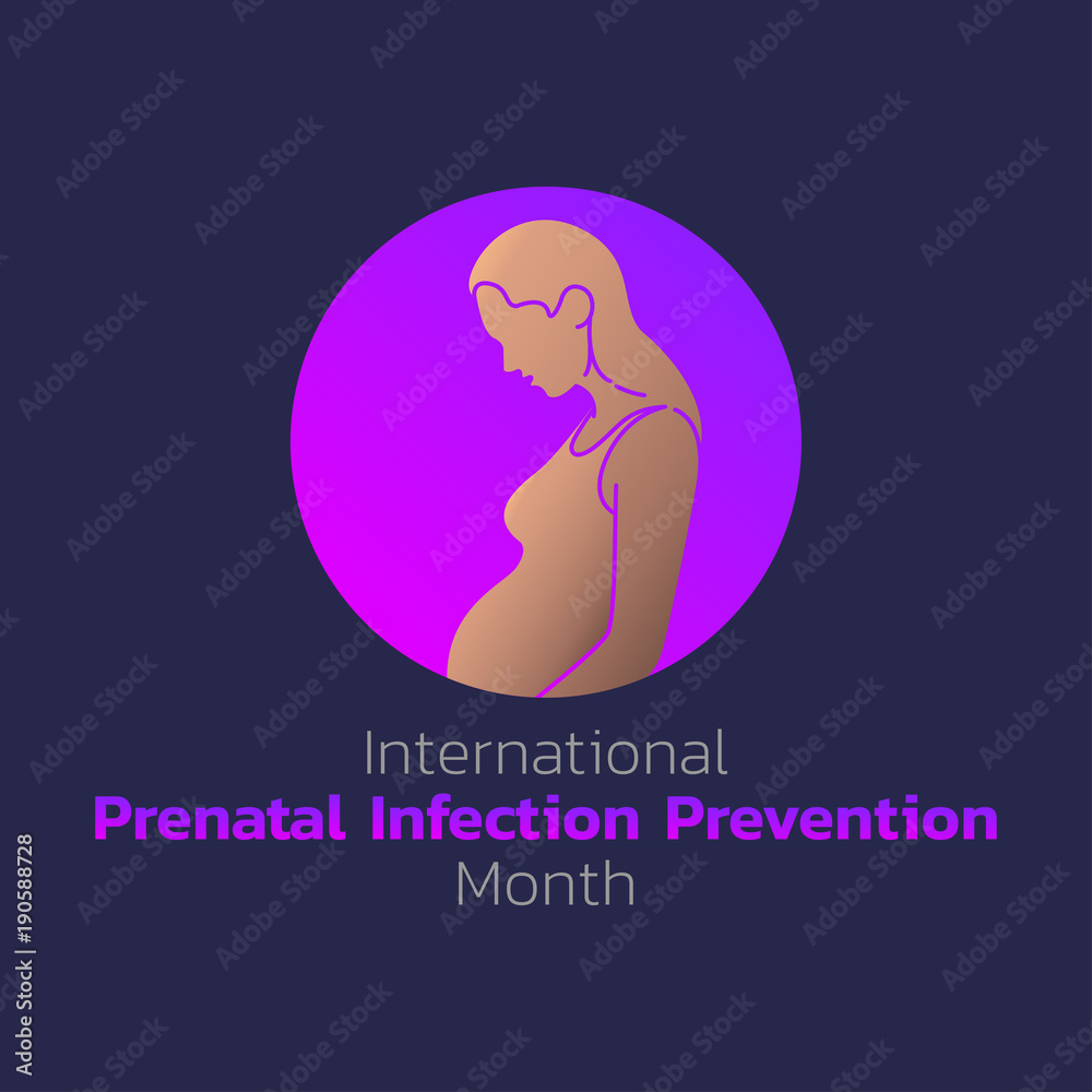 International Prenatal Infection Prevention Month logo icon design ...