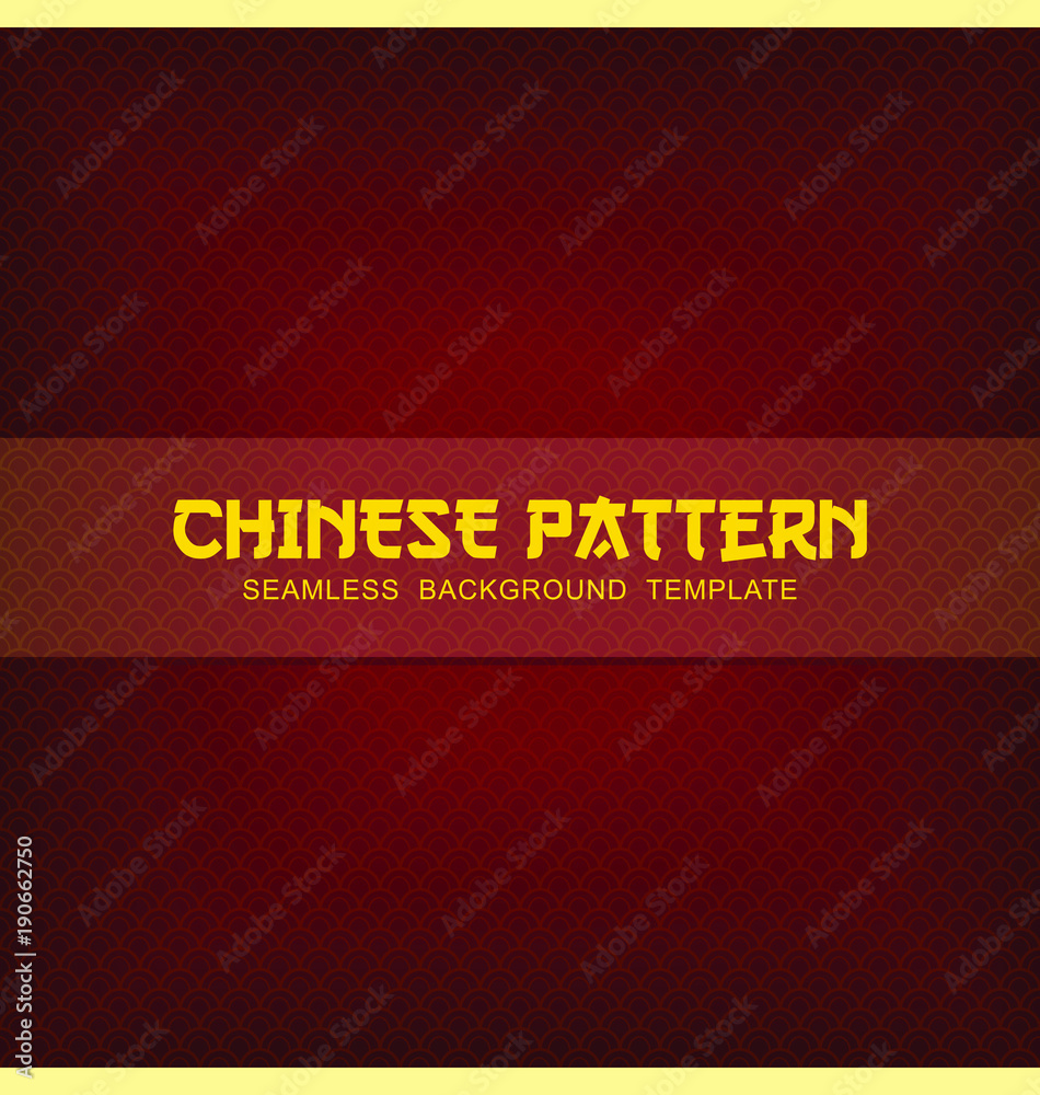 vector abstract chinese scale seamless pattern in professional red ...