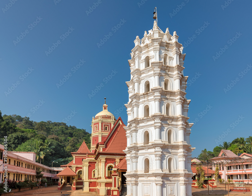 Shri Mangeshi temple - hindu temple in Ponda, Goa, India. Stock Photo ...