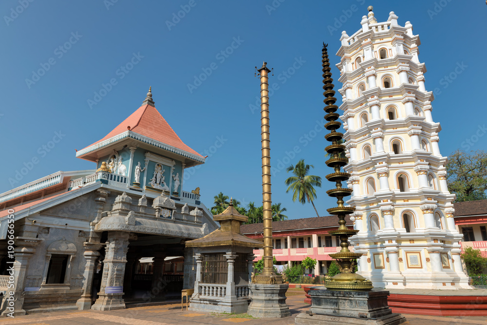 Shri Mahalsa Indian Temple in Ponda, GOA, India. The opulent Mahalsa ...