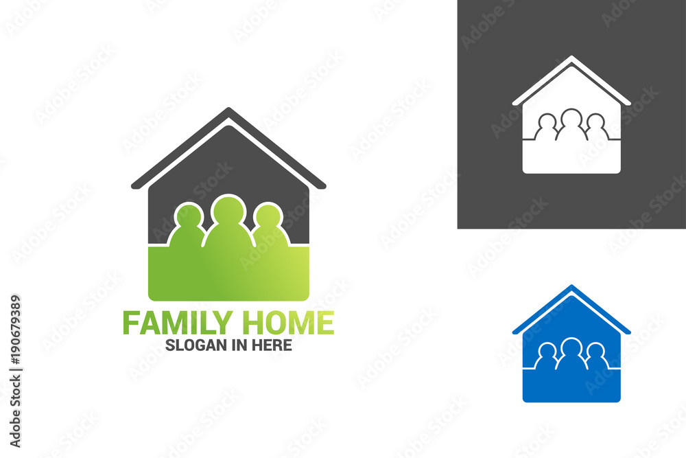 Family Home Logo Template Design Vector, Emblem, Design Concept ...
