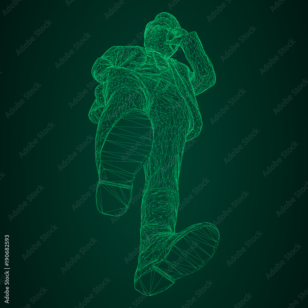 Male businessman in a standing and talking on the phone. Illustration ...