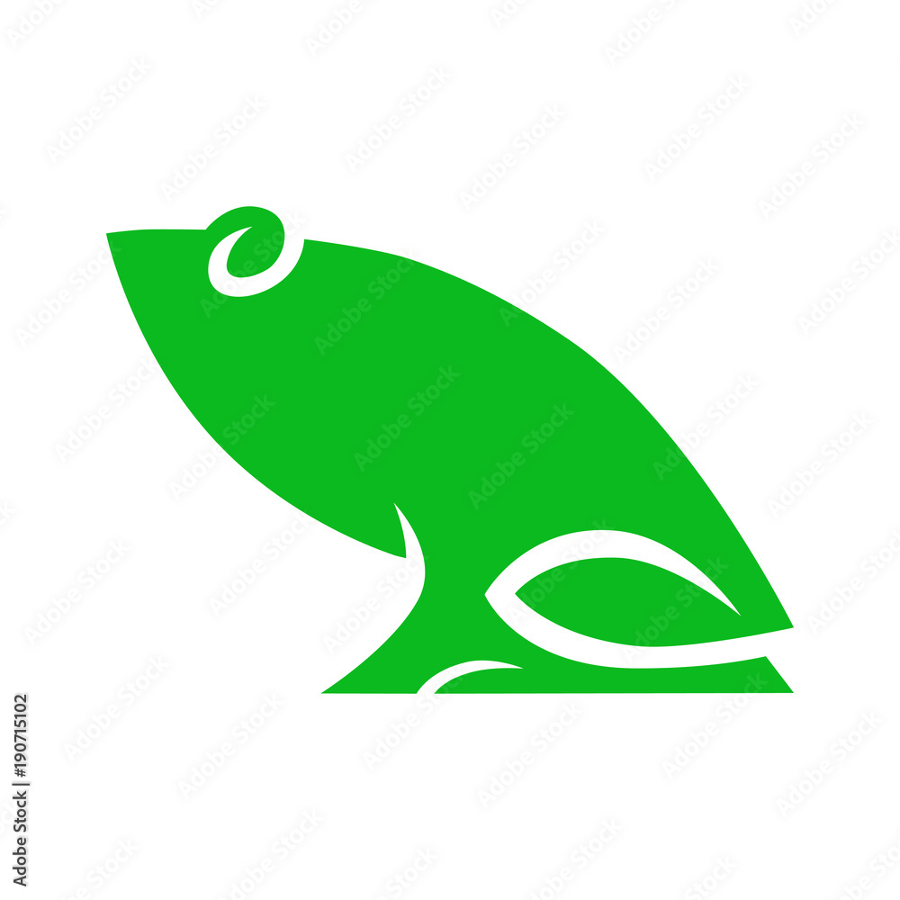 Abstract frog symbol, icon on white background. Design element Stock ...