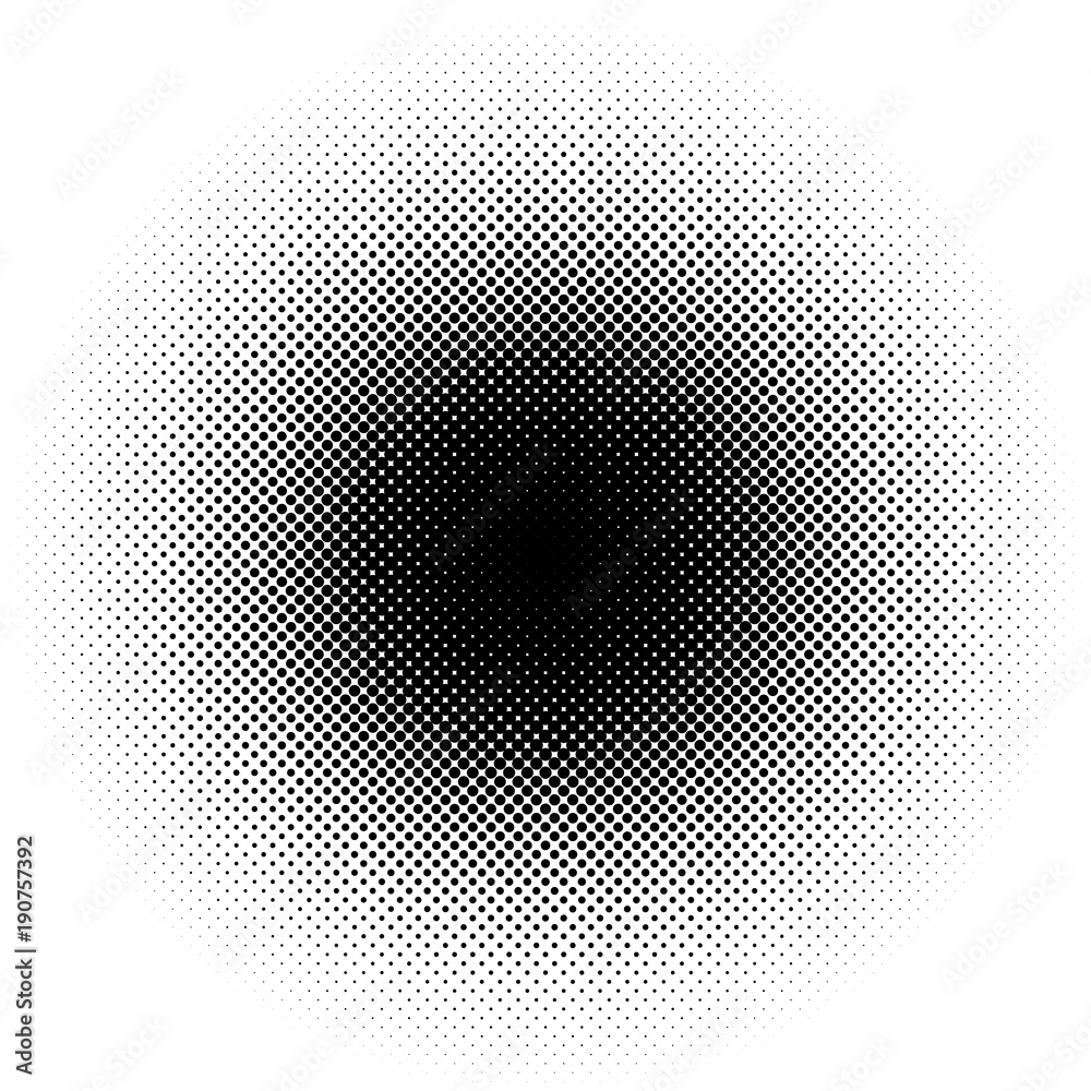 Circle gradient halftone dots background. Pop art template, texture. Stock Vector | Adobe Stock