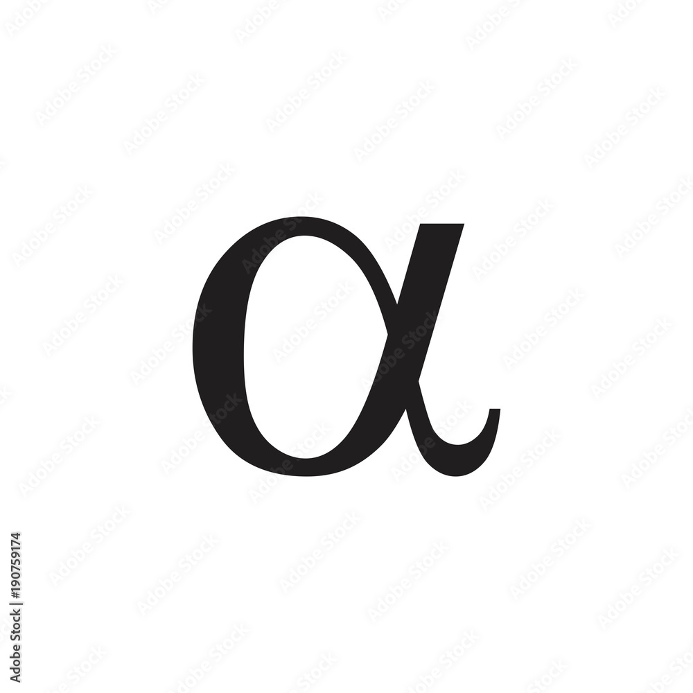 letter alpha greek symbol logo vector Stock Vector | Adobe Stock