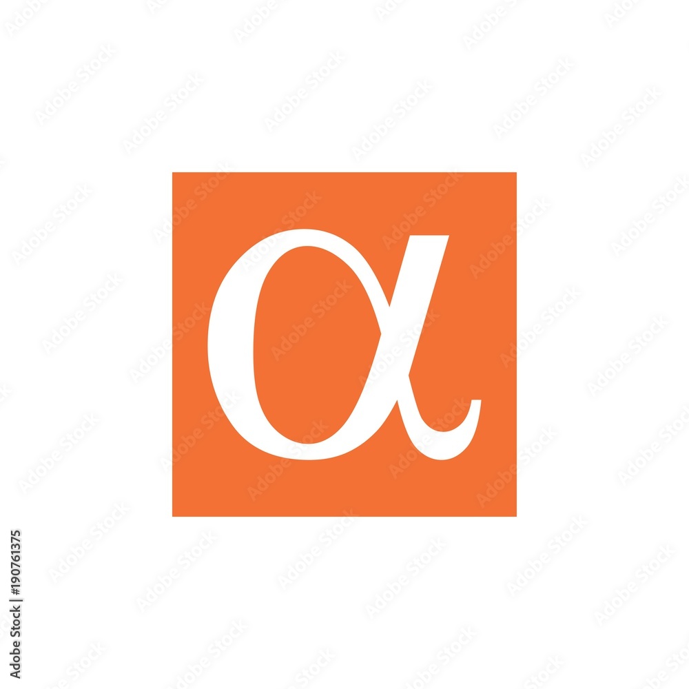 letter alpha greek symbol logo vector Stock Vector | Adobe Stock