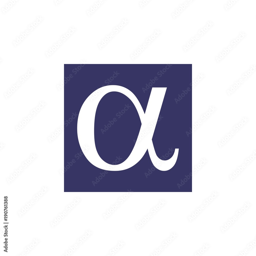 letter alpha greek symbol logo vector Stock Vector | Adobe Stock