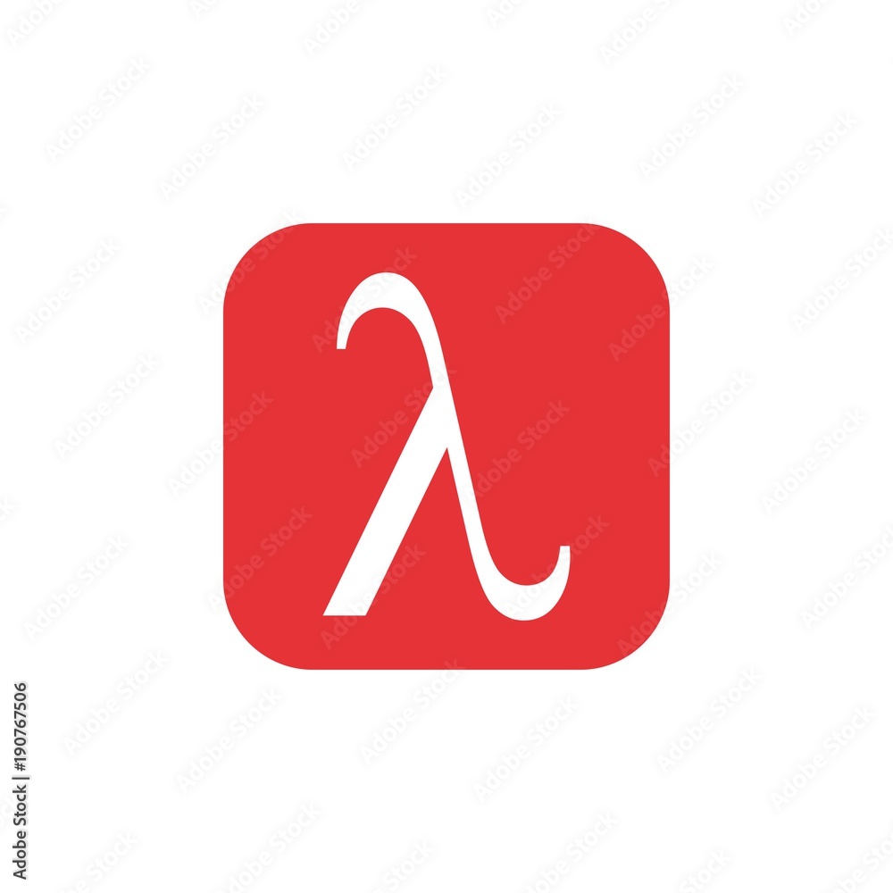 letter lambda greek symbol logo vector Stock Vector | Adobe Stock