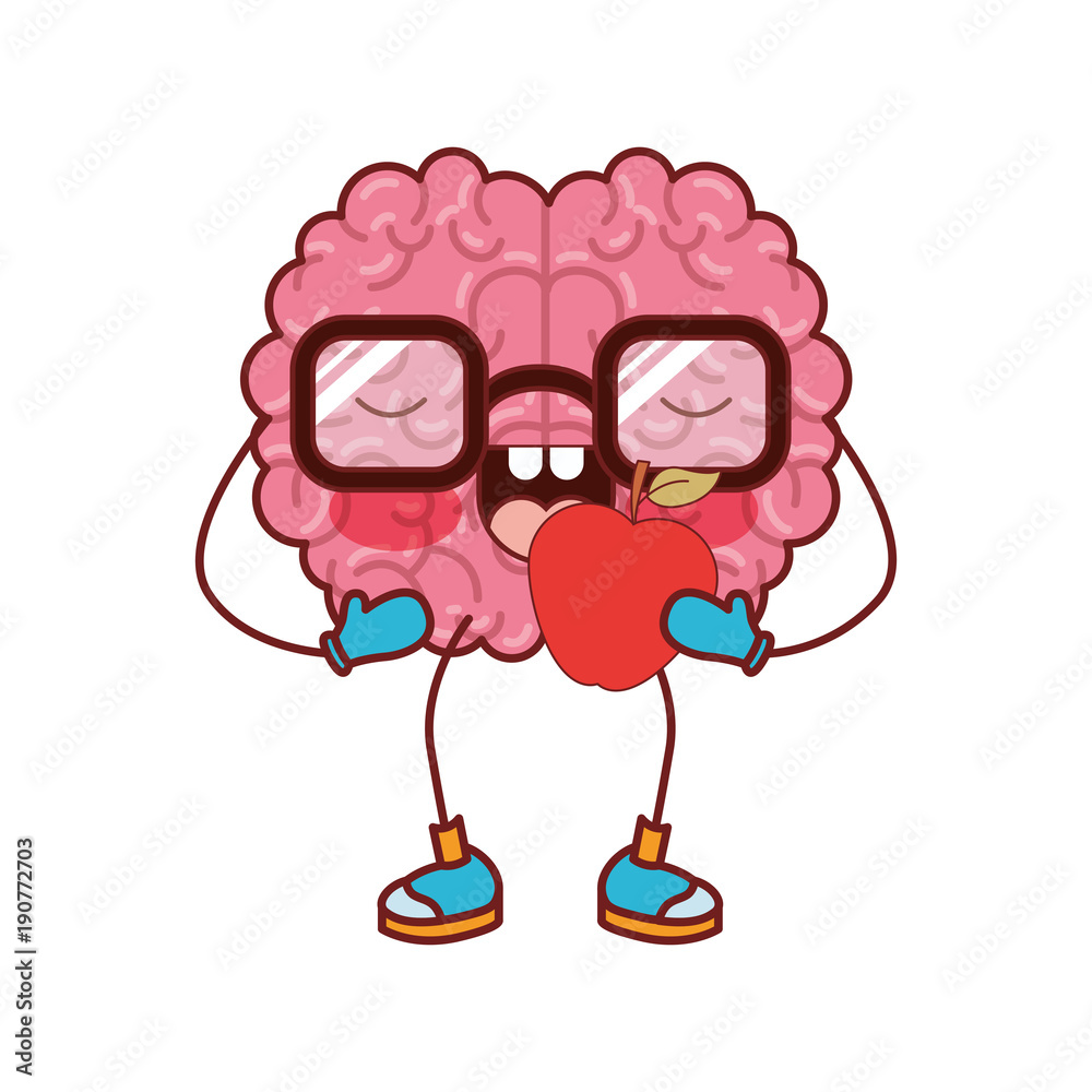 brain character expression apple mind intelligence neurology fun ...