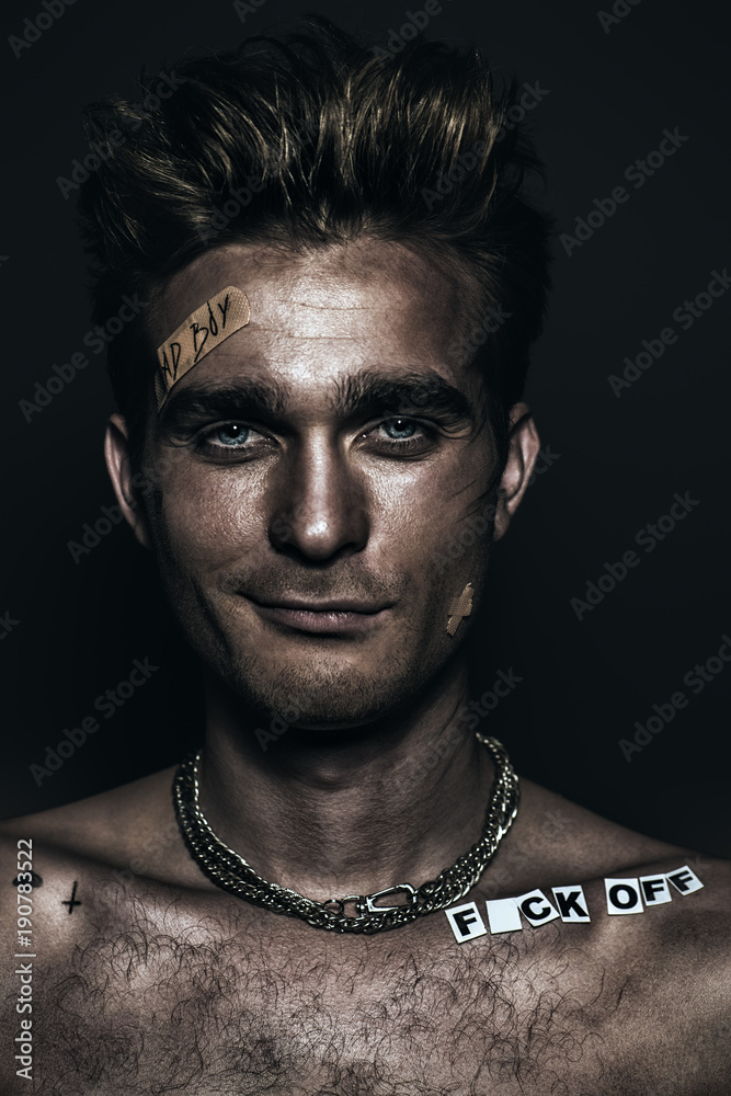 Foto Stock portrait of punk guy | Adobe Stock