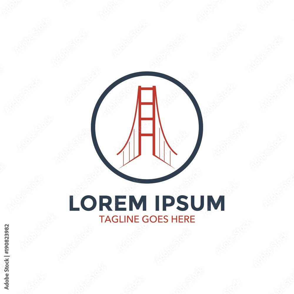 san francisco landmarks logo. icon. vector illustration with simple ...