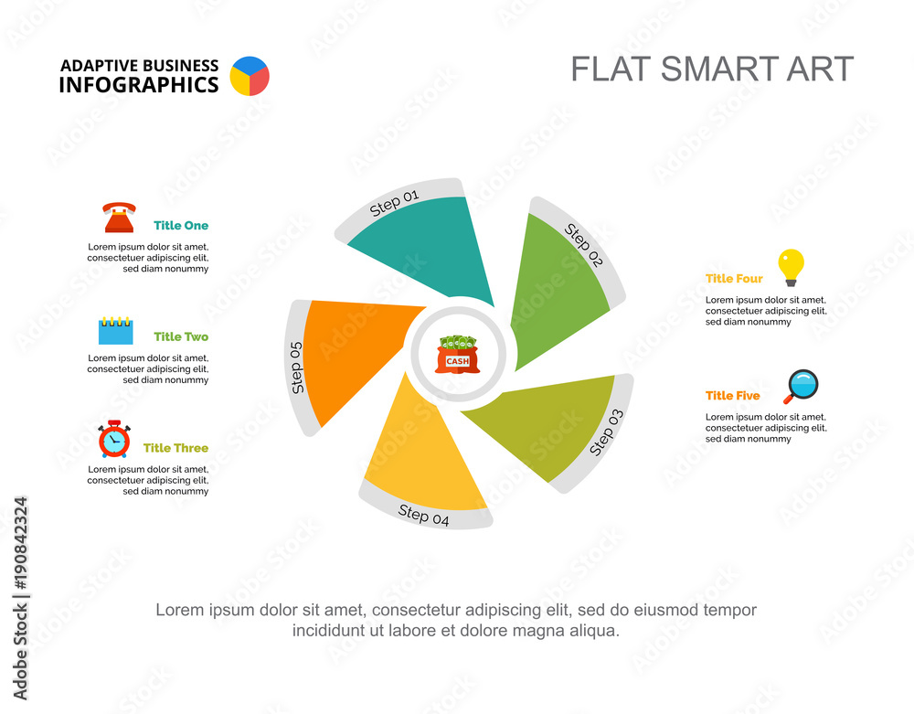 Five Elements Plan Slide Template Stock Vector | Adobe Stock