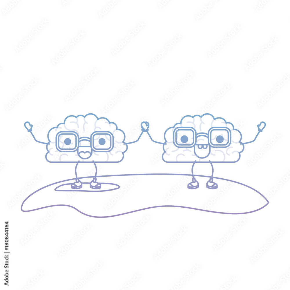 brain science cartoon character fun comic mind intelligence mental ...