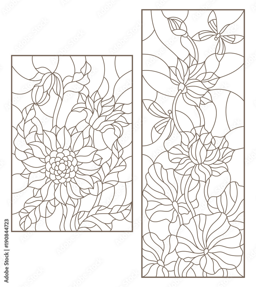 Beautiful Glass Painting Designs Of Flowers Outline