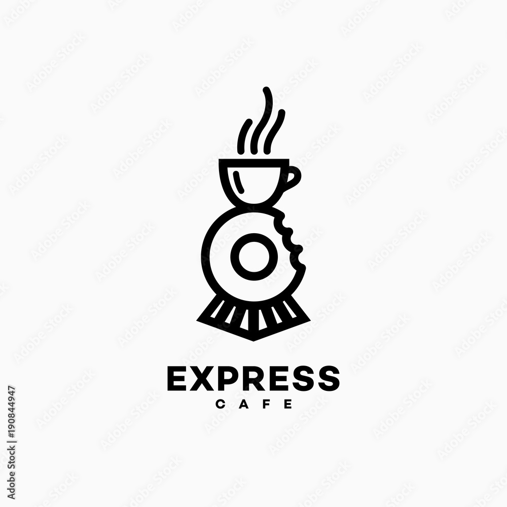 Express cafe logo Stock Vector | Adobe Stock