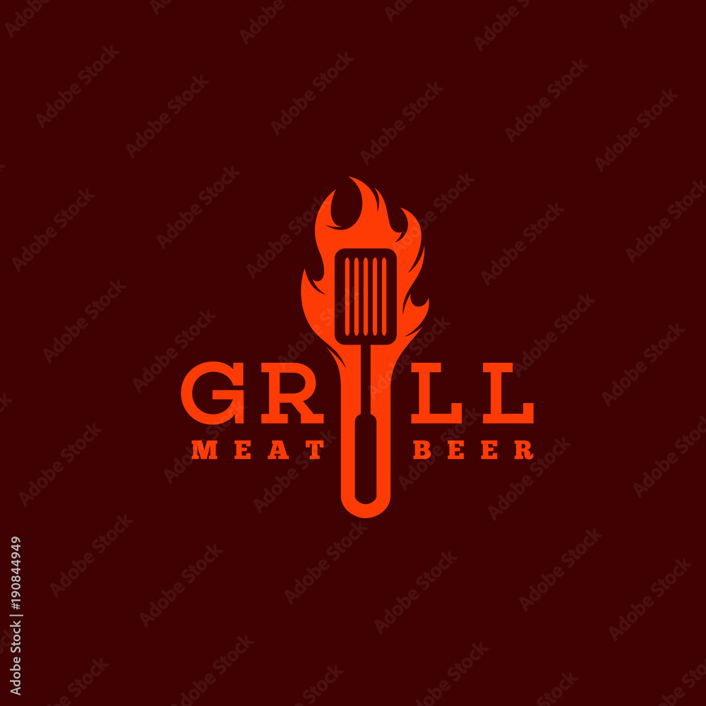 Grill logo Stock Vector | Adobe Stock