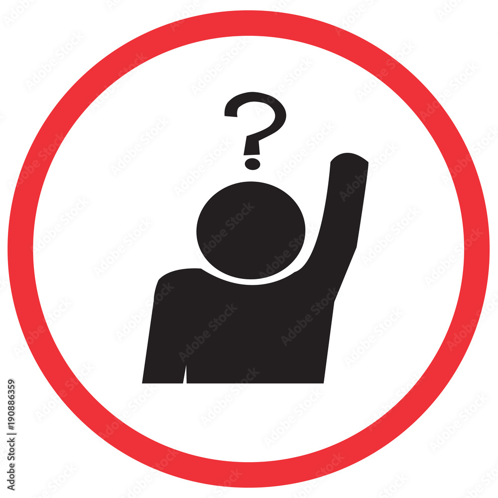 question and answer time Sign, warning symbol, vector illustration ...