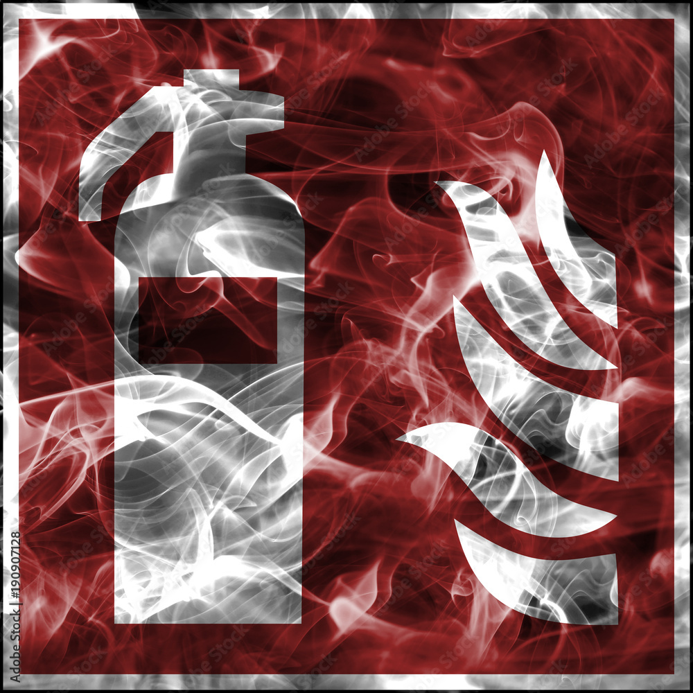 Emergency smoke symbols for firefighting equipment. Standard fire ...