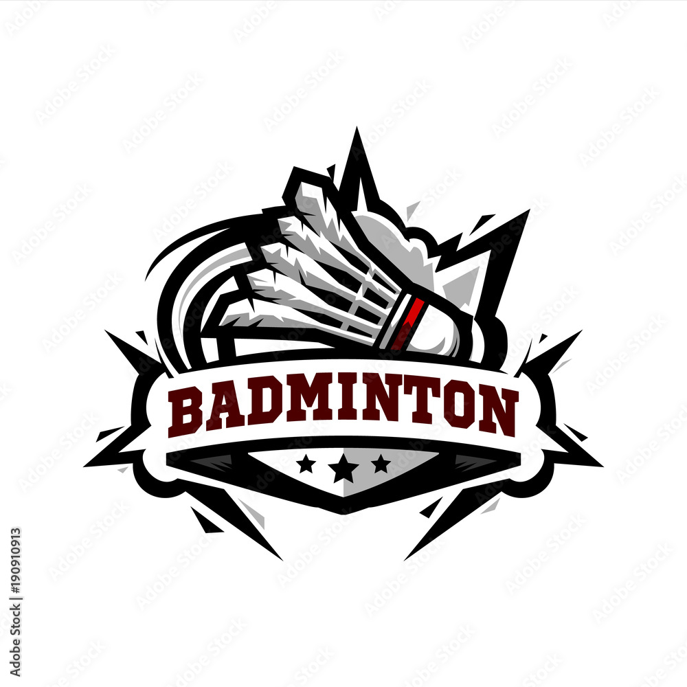 Swoosh Badminton Logo Vector Stock Vector | Adobe Stock
