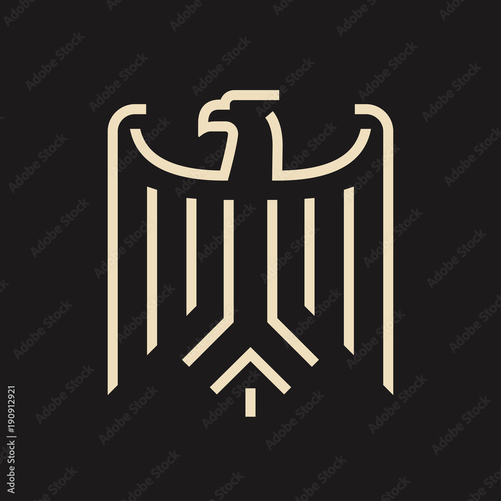 Abstract minimal eagle logo Stock Vector | Adobe Stock
