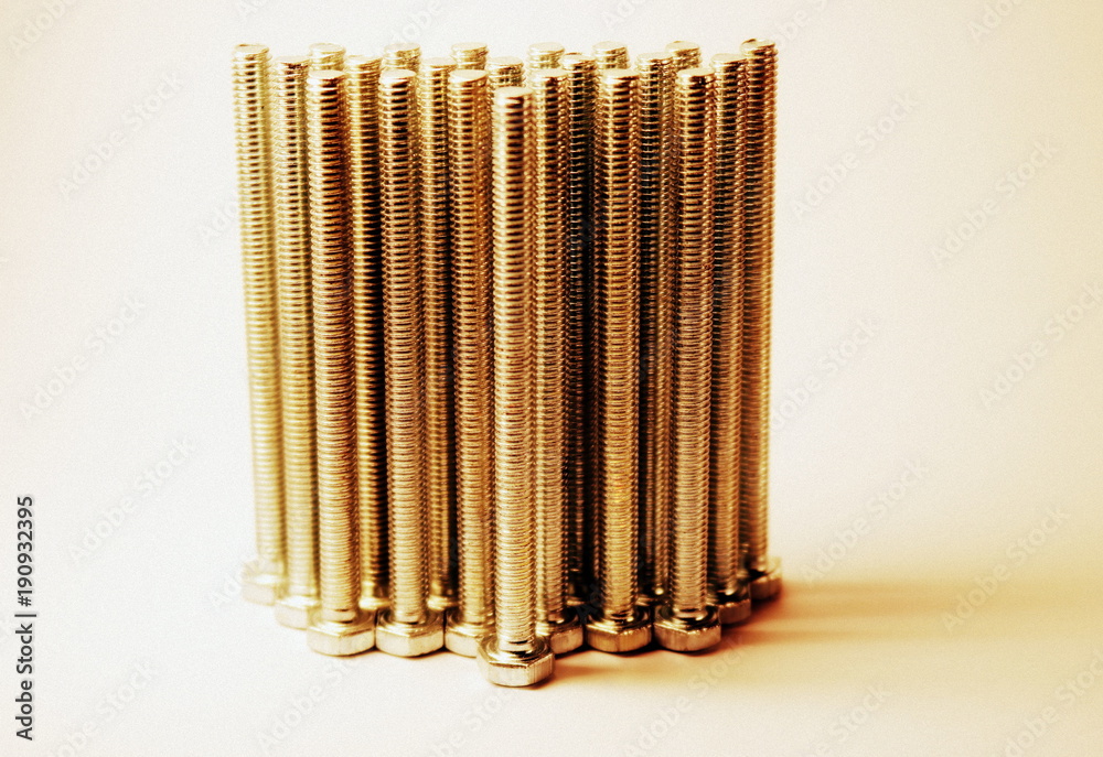 Bolt. Fastening product. Threaded rod. Hexagon head bolt for wrench ...