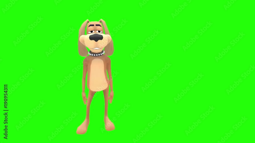 Happy funny silly animated dog hound canine pooch mutt cartoon ...
