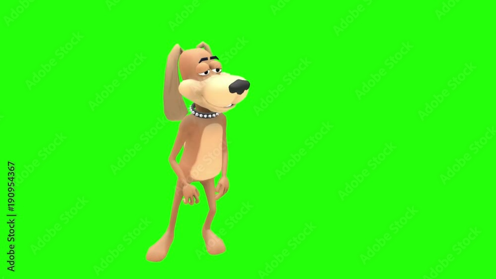 Happy funny silly animated dog hound canine pooch mutt cartoon ...