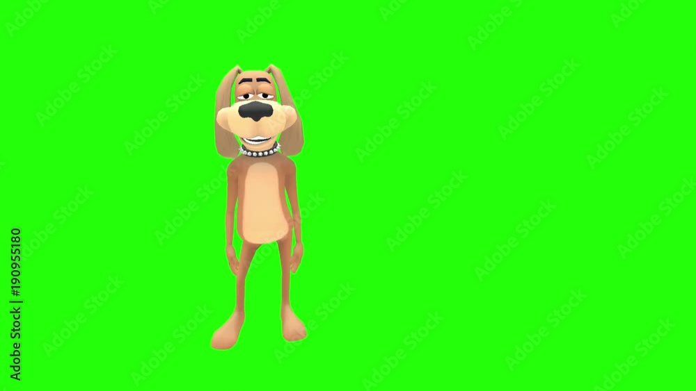 Happy funny silly animated cartoon dog hound canine pooch mutt ...