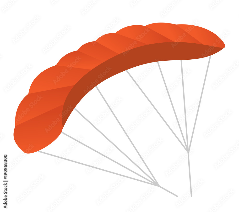 Paraglider vector cartoon illustration isolated on white background ...